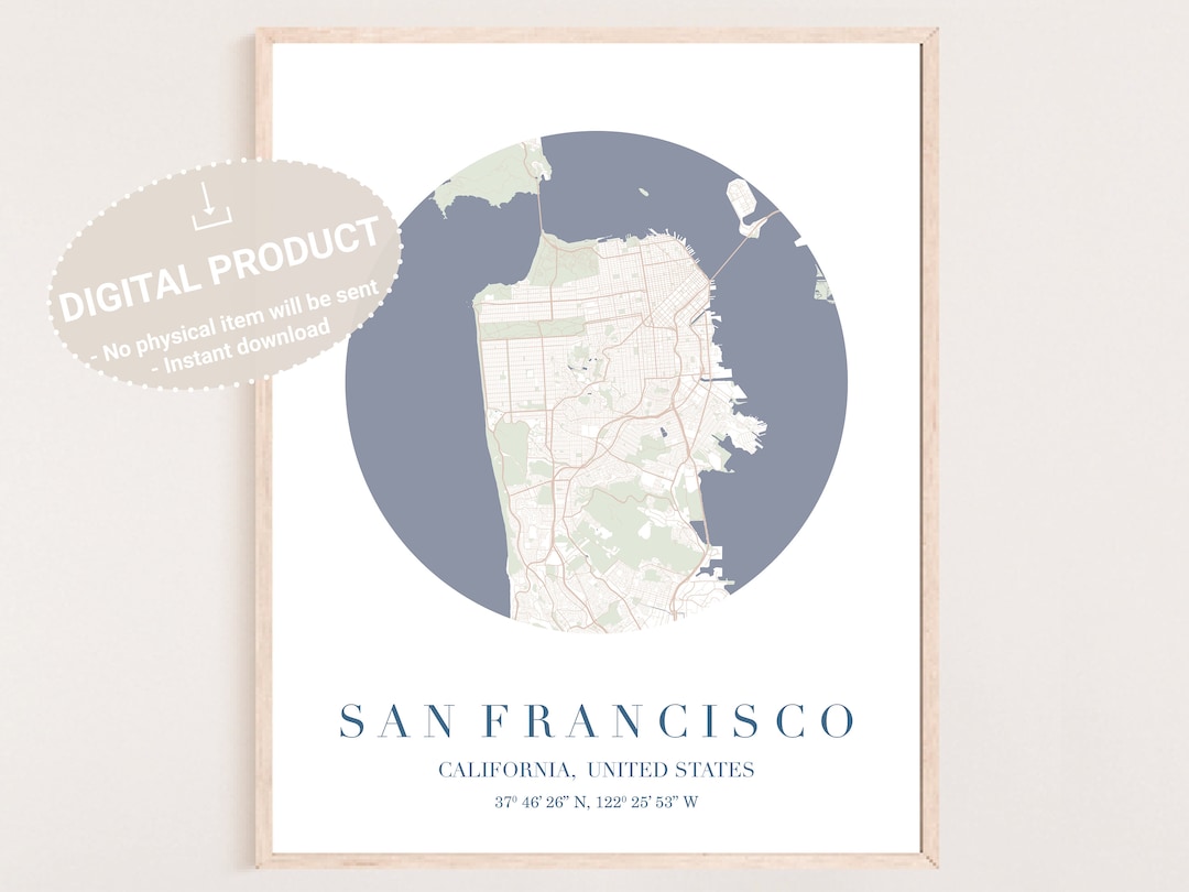 San Francisco Printable Map Map San Francisco Map San Francisco Map ...