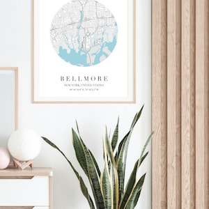 Map of Bellmore NY Digital Download, Map of Bellmore NY, Map of North ...