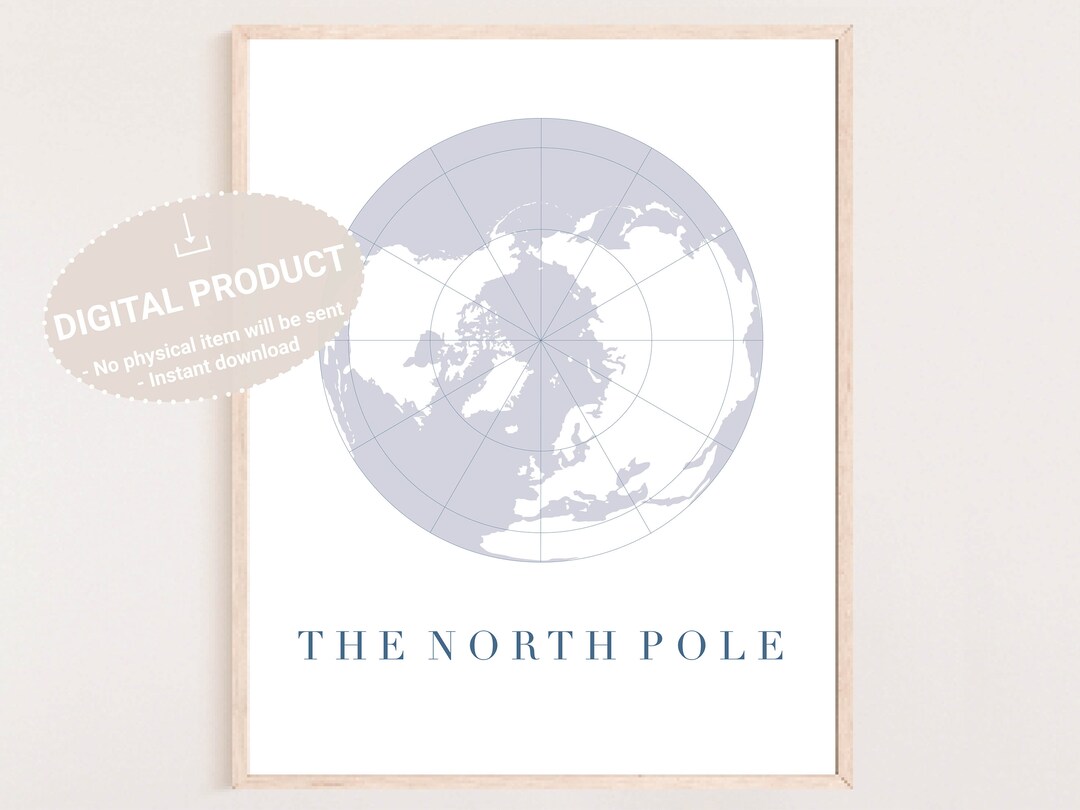 North Pole Wall Art Printable, Christmas Decorations North Pole ...