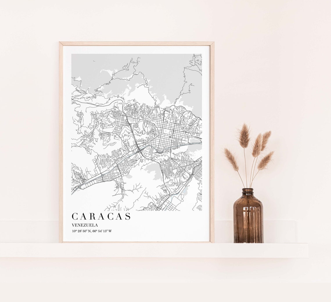 Map of Caracas Map of Caracas Venezuela Caracas Art - Etsy