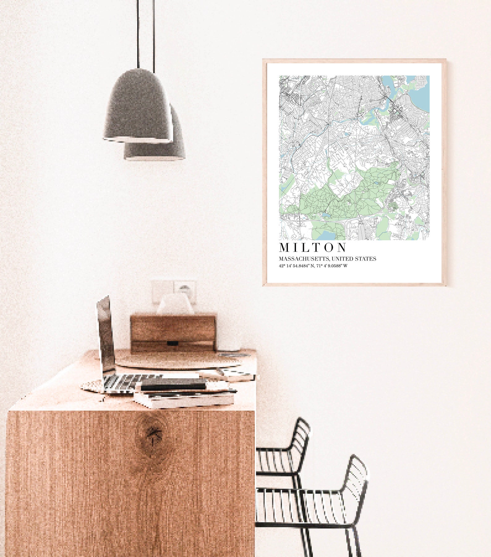 Milton MA Map Digital Download, Map of Milton Map, Map of Milton ...