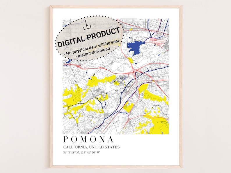 Pomona Map California, Pomona Map Pdf, Street Map of Pomona Ca, Cal ...