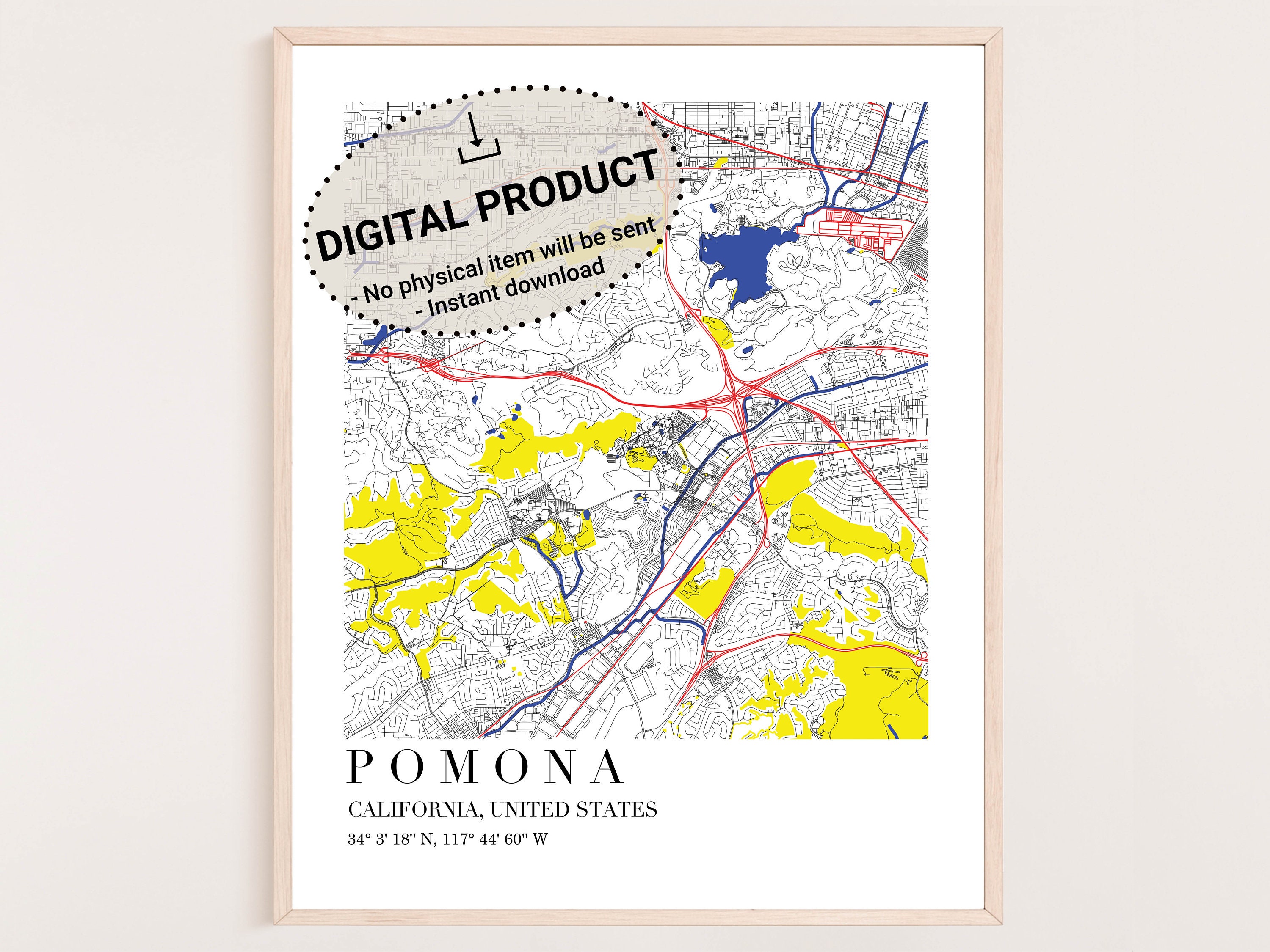 Pomona Map California, Pomona Map Pdf, Street Map of Pomona Ca, Cal ...