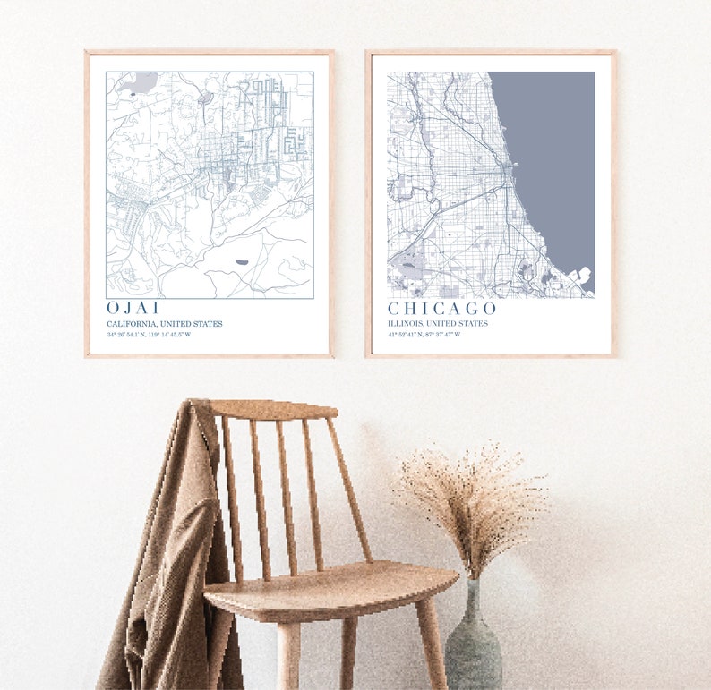 Map of Ojai California Map of Ojai and Surrounding Area - Etsy