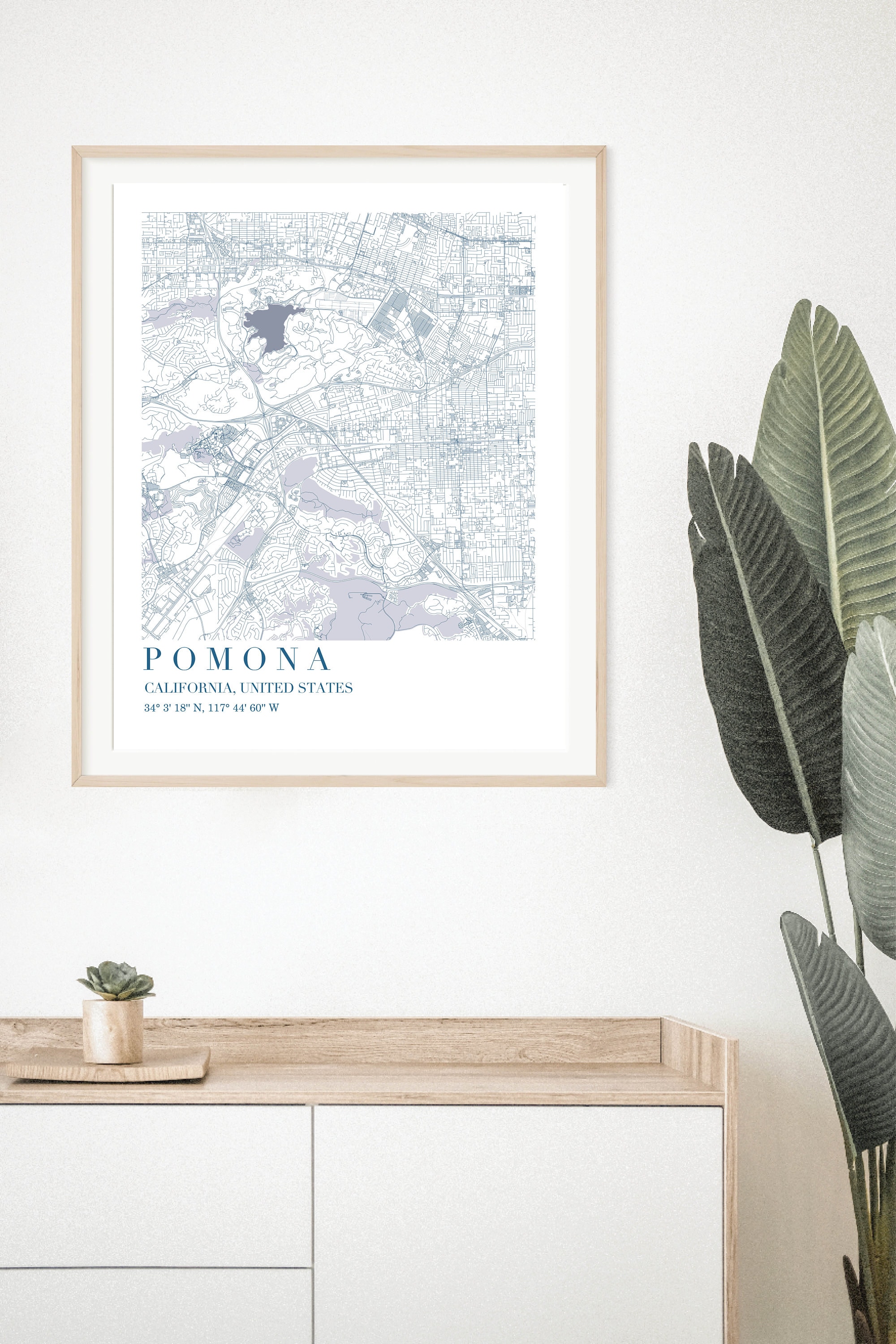 Map of Pomona Poster Drawing, Map of Pomona, Map of Pomona Ca, Map of ...