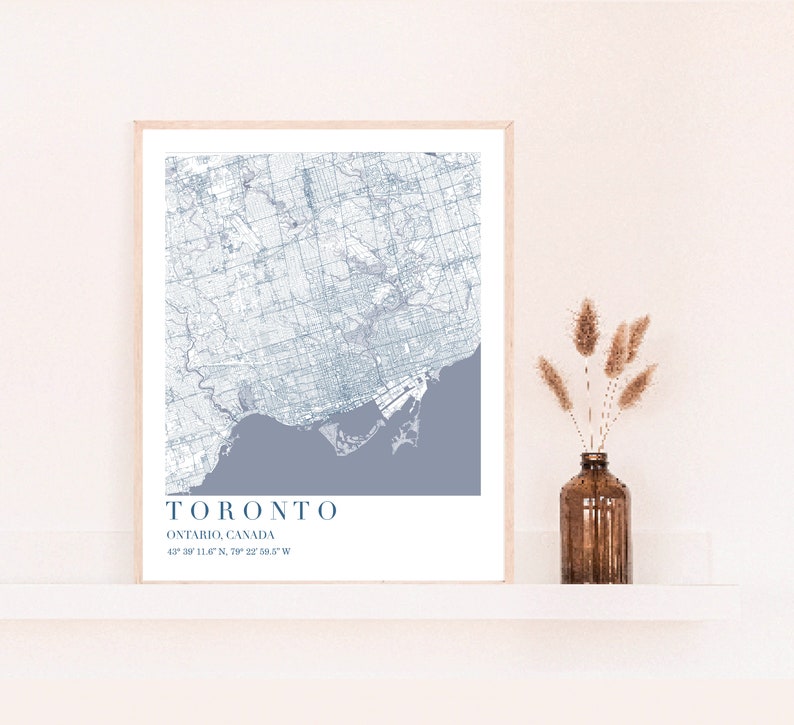 Toronto Map Download Downtown Toronto Map Toronto Map Pdf - Etsy