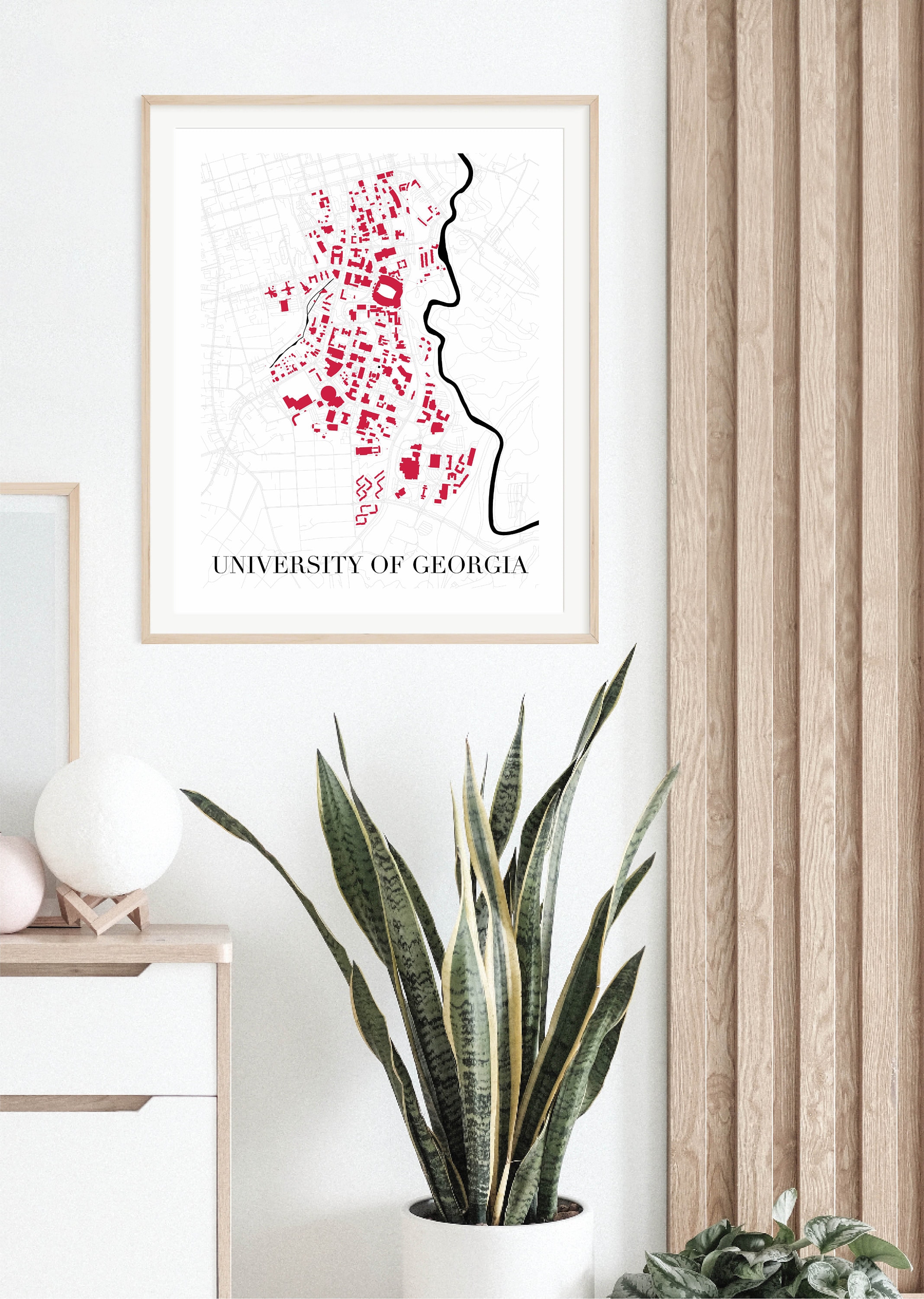 UGA Print UGA Campus Map UGA Poster Uga Wall Decor Uga Bulldog Uga Map ...