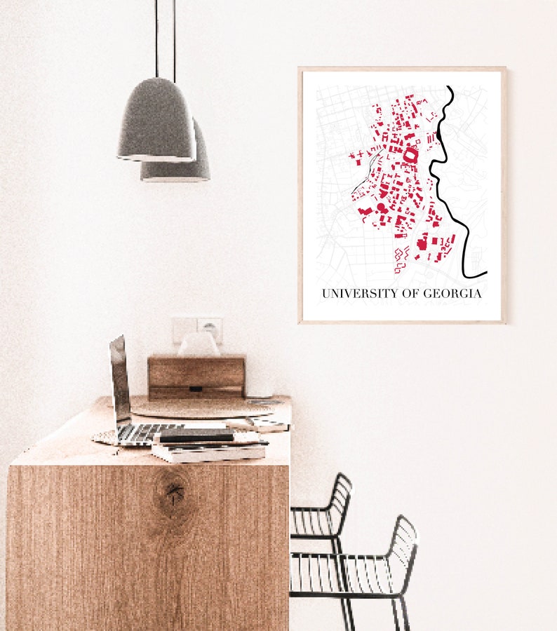 UGA Campus Art, University of Georgia Download, UGA Dorm Decor, UGA ...