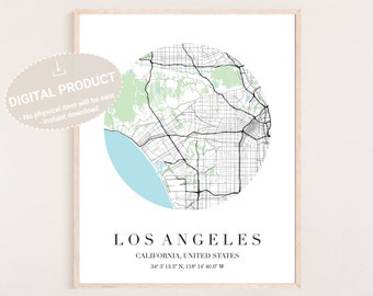 Los Angeles Map Doodle Digital Download - Etsy