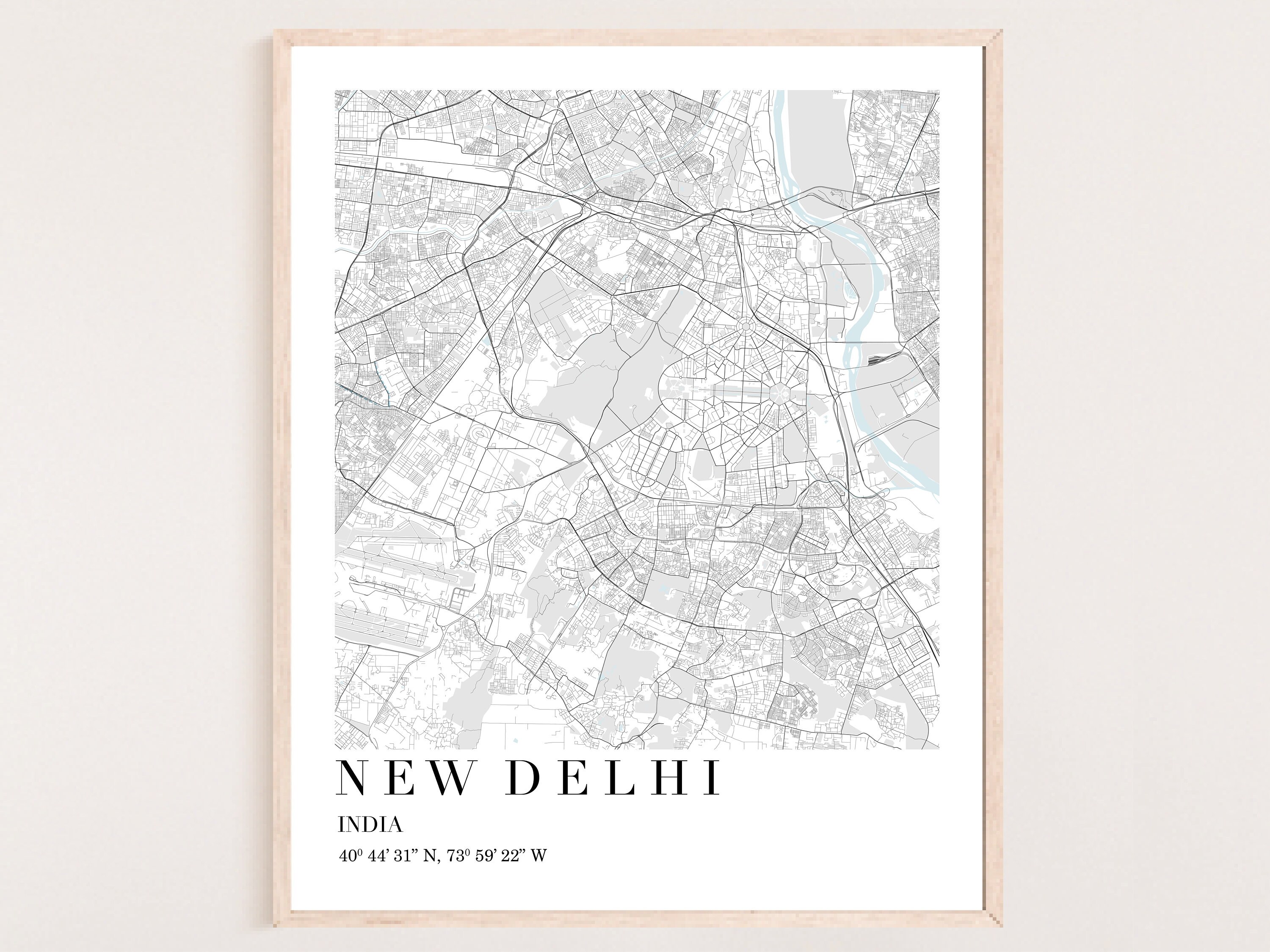 New Delhi Map India Map Delhi Map India New Delhi New Delhi Poster New ...