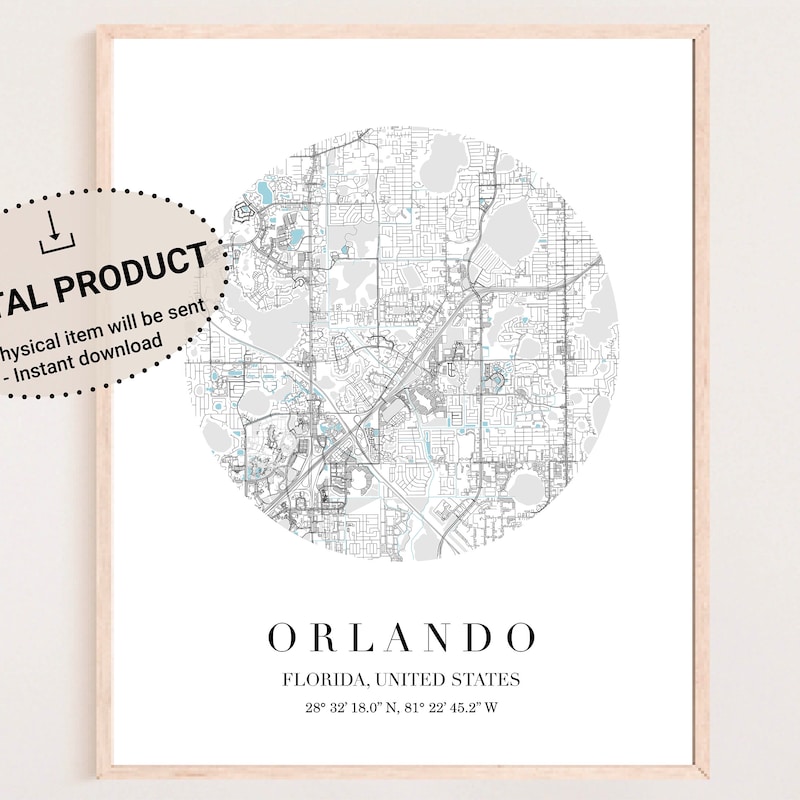 Detailed Florida Map - Etsy