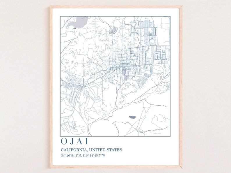 Ojai California Map, Street Map of Ojai Ca, Map of Ojai and Surrounding ...