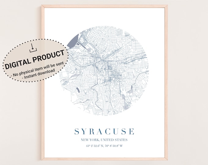 Old Syracuse NY Map 1918 Vintage Upstate New York City Atlas Poster - Etsy