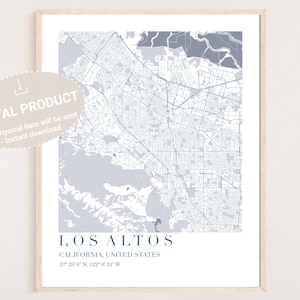 Los Altos Map California Digital Download, Map of Los Altos Printable ...