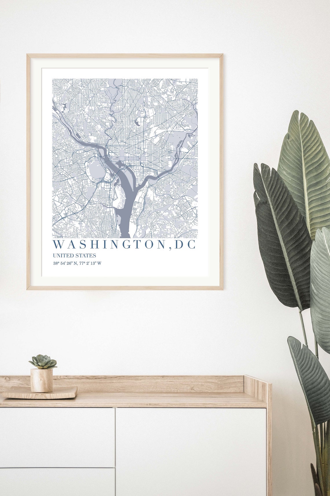 Washington DC Map DC Street Map DC Map Neighborhoods - Etsy
