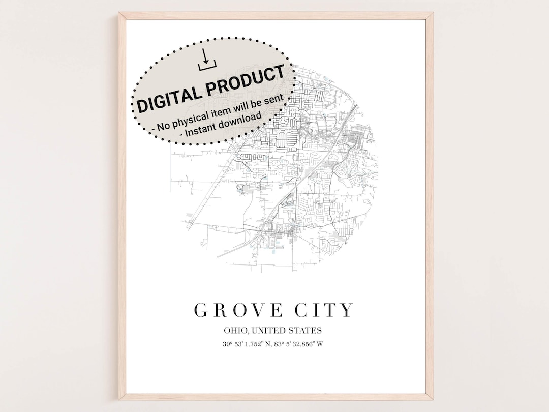 Grove City Ohio Map, Grove City OH Map, Digital Map of Grove City ...