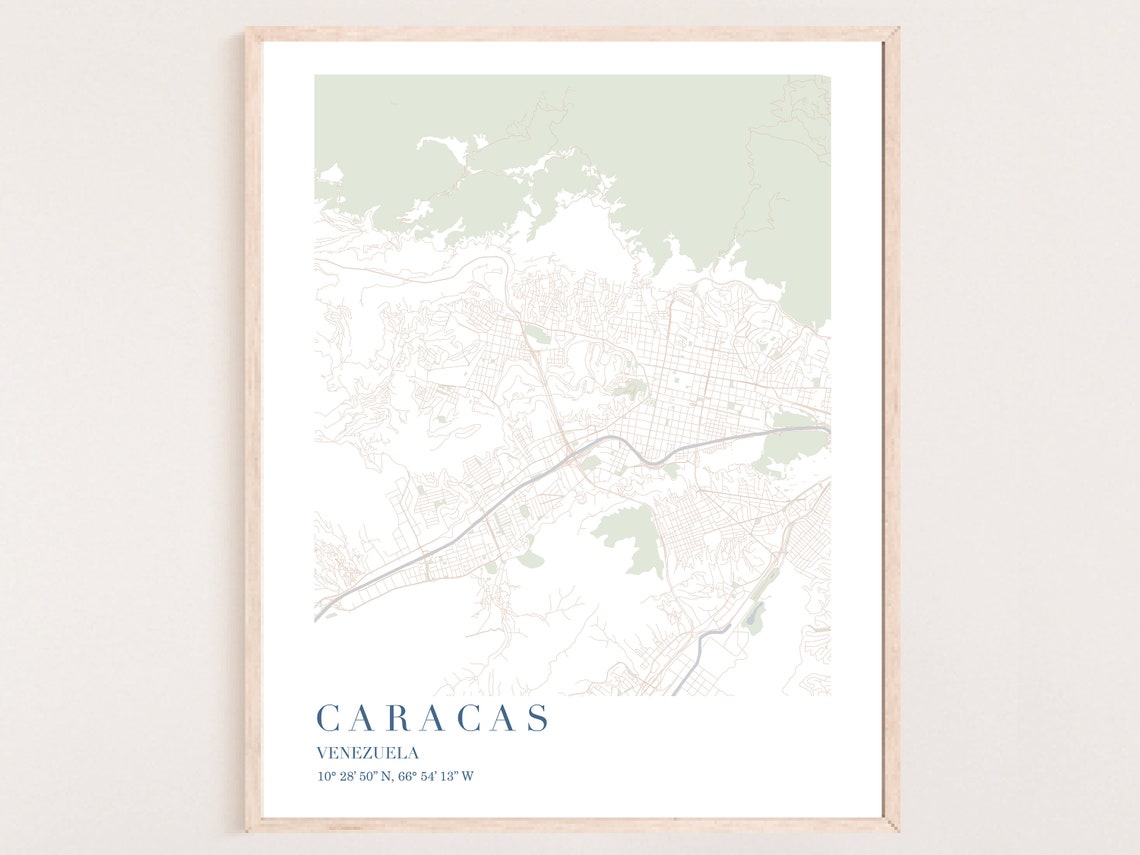 Map of Caracas Map of Caracas Venezuela Caracas Art - Etsy
