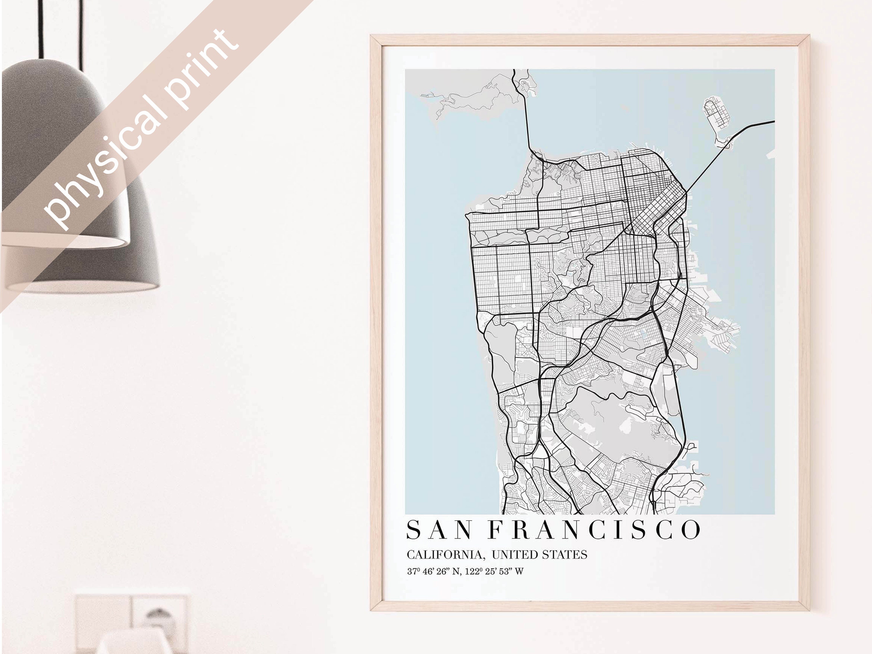 Map of San Francisco SF Map SF Map Print San Francisco Map San ...
