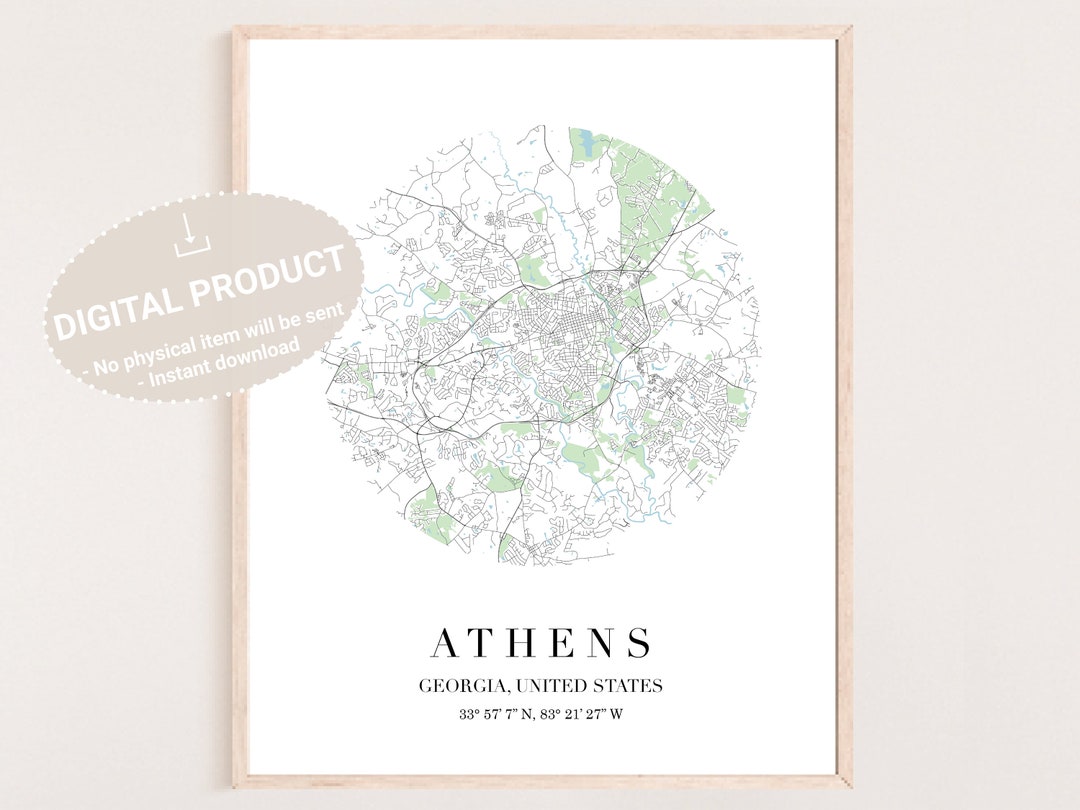 Athens Georgia Map, Map of Georgia | Map of Downtown Athens GA | Map of ...