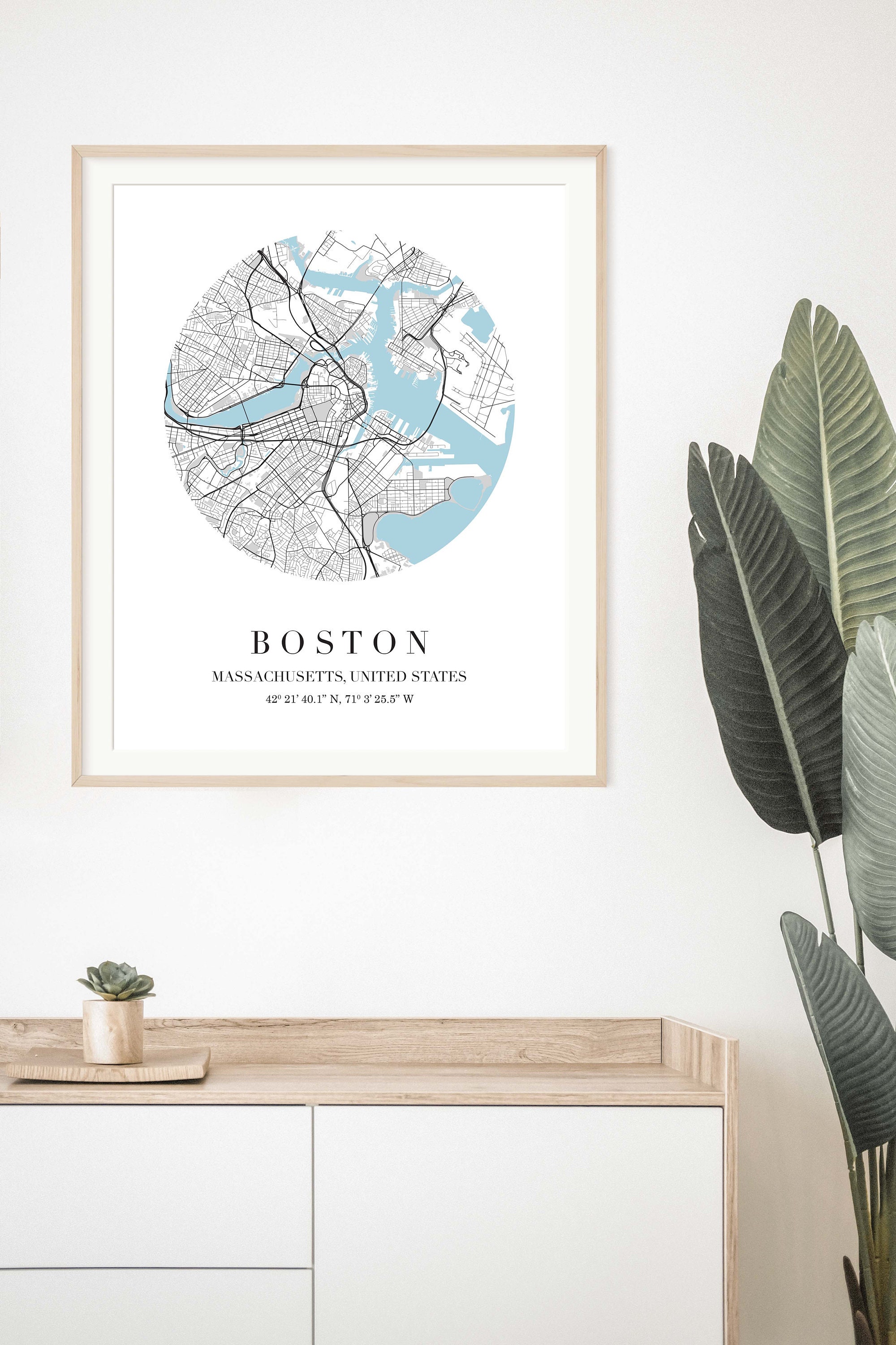 Boston Map Digital Download Boston Map Download Boston MA Poster Boston ...