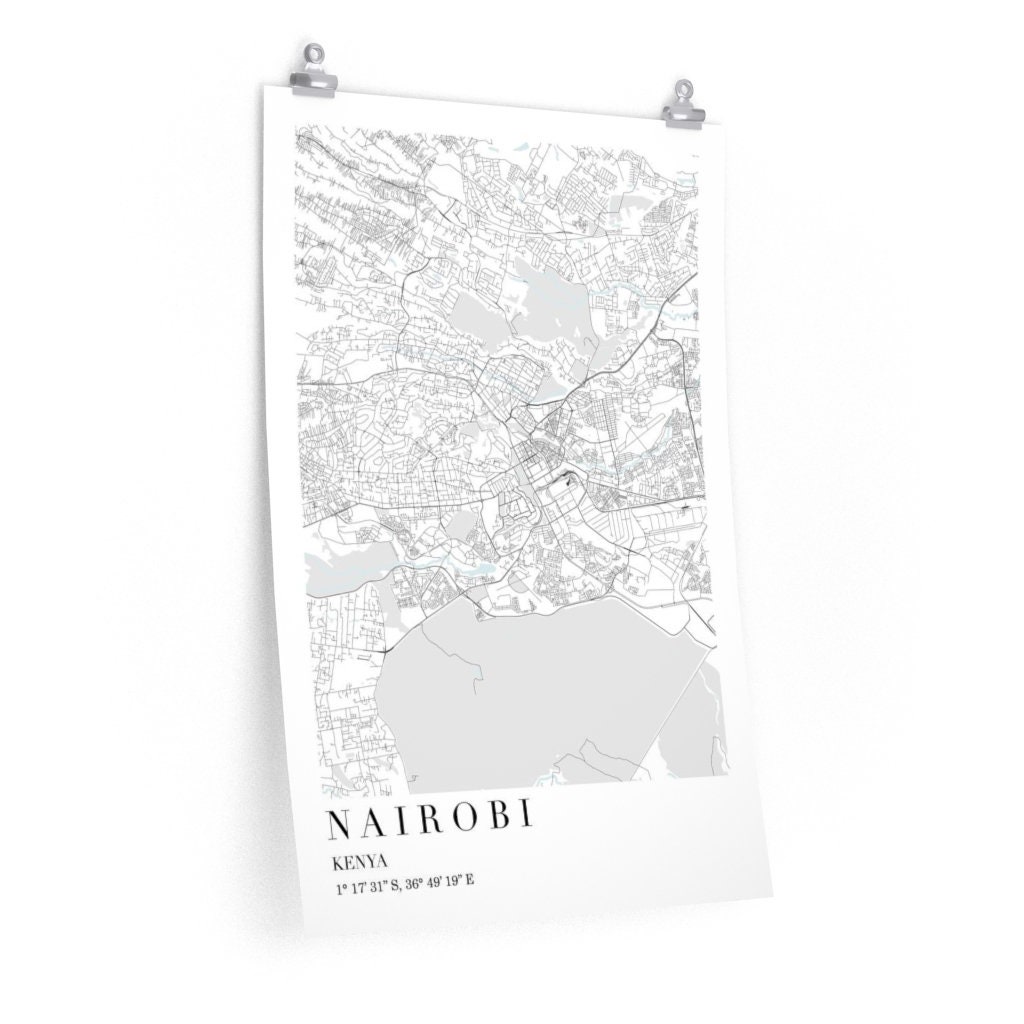 Kenya Map | Nairobi Kenya | Kenya Africa | Nairobi Map | Nairobi Art ...