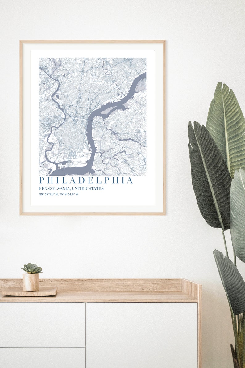 Philadelphia Map, Philadelphia Map Poster, Philadelphia Map Print ...