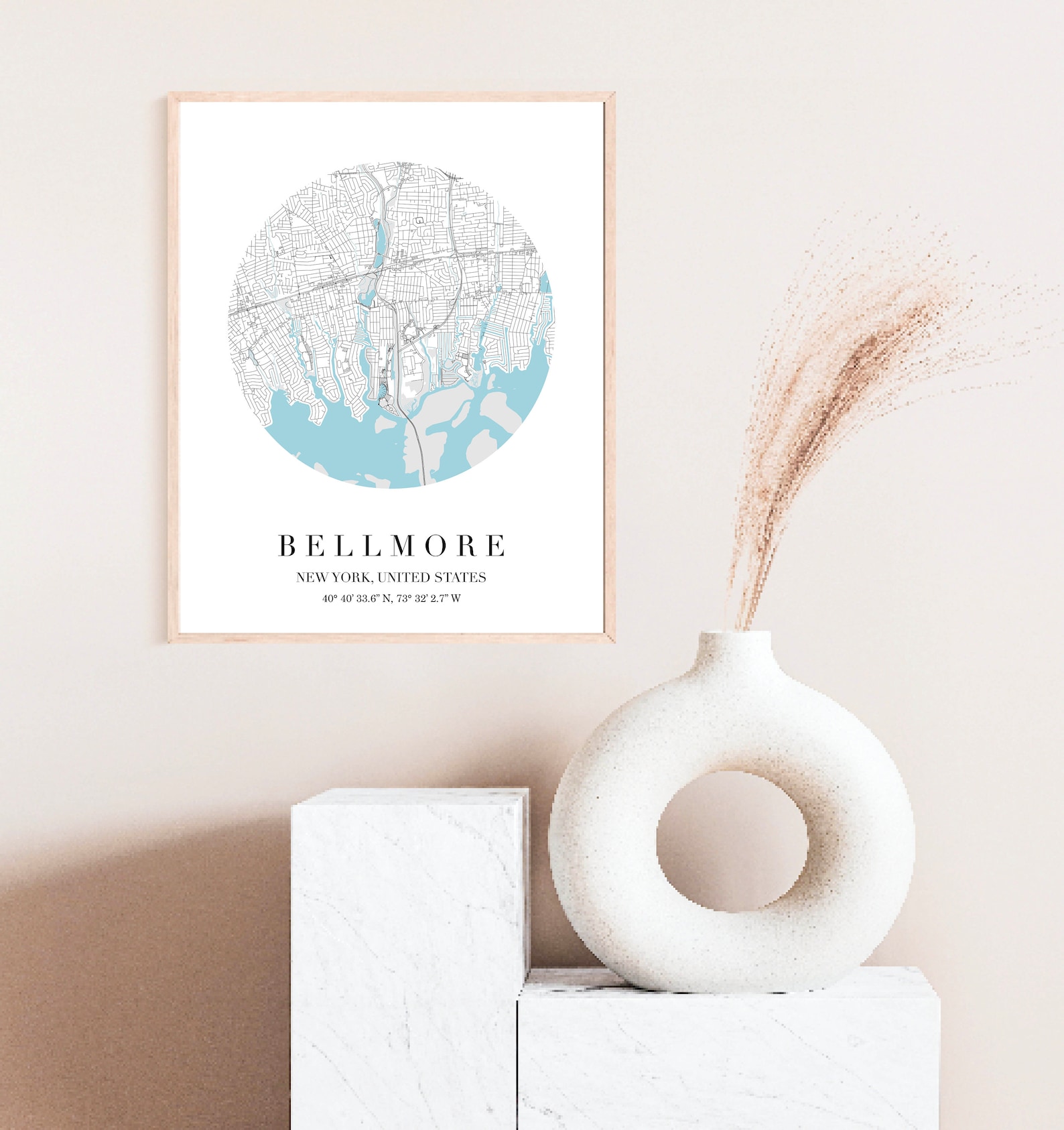 Map of Bellmore NY Digital Download, Map of Bellmore NY, Map of North ...