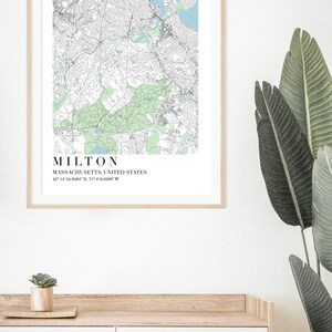 Milton MA Map Digital Download, Map of Milton Map, Map of Milton ...