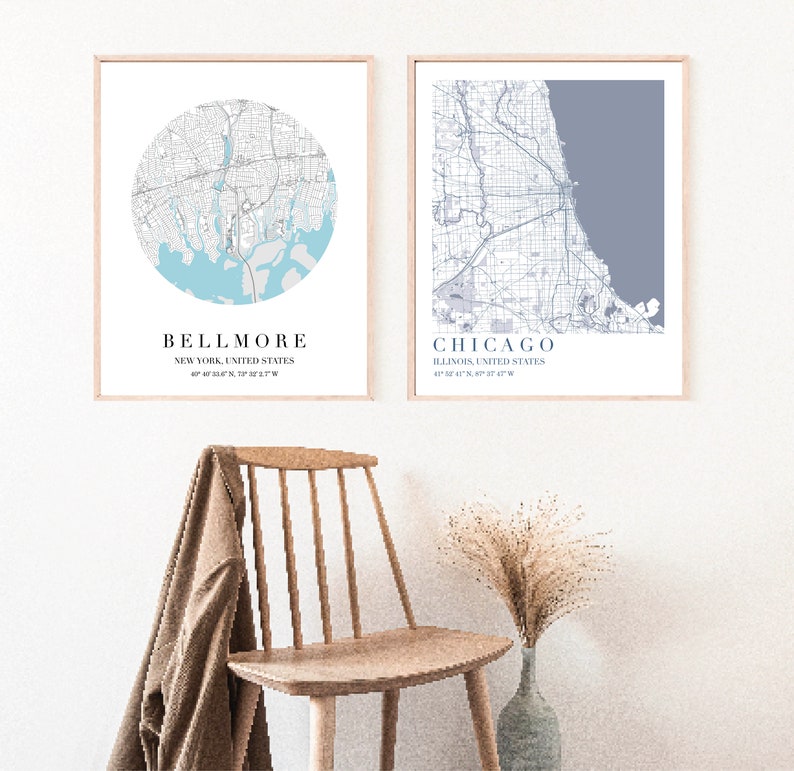Map of Bellmore NY Digital Download, Map of Bellmore NY, Map of North ...