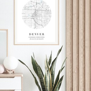 Denver Map, Denver Map Pdf, Denver Map Poster, Map of Colorado, Denver ...