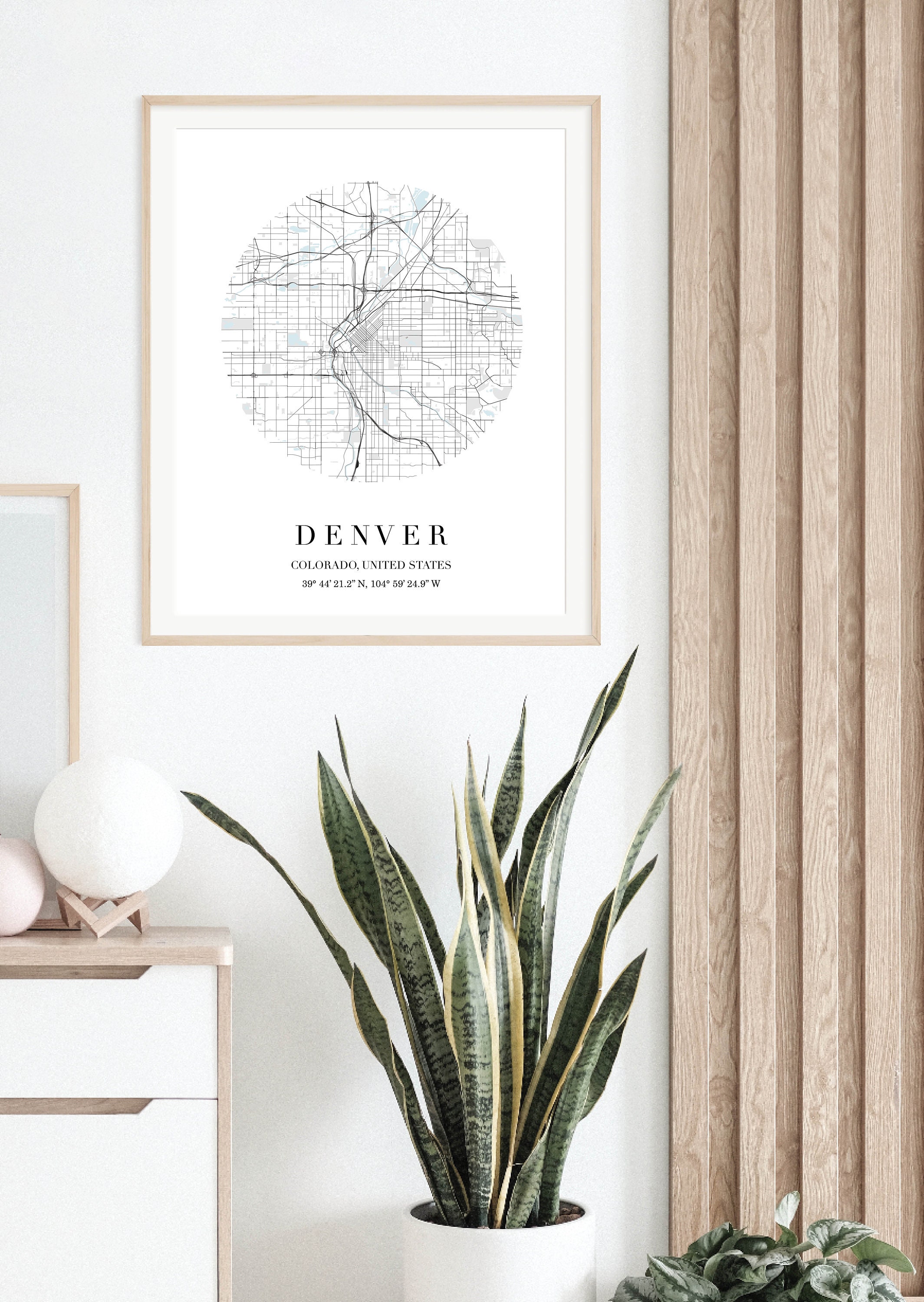 Denver Map, Denver Map Pdf, Denver Map Poster, Map of Colorado, Denver ...