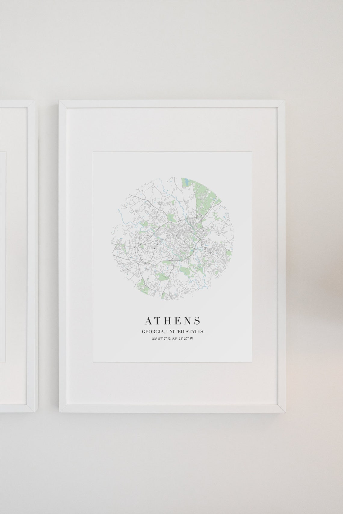 Athens Georgia Map Map of Georgia Map of Downtown Athens Ga - Etsy