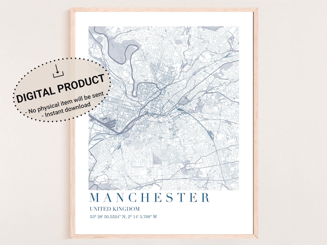 Map of Manchester City Centre to Print Pdf, Printable Map of Manchester ...