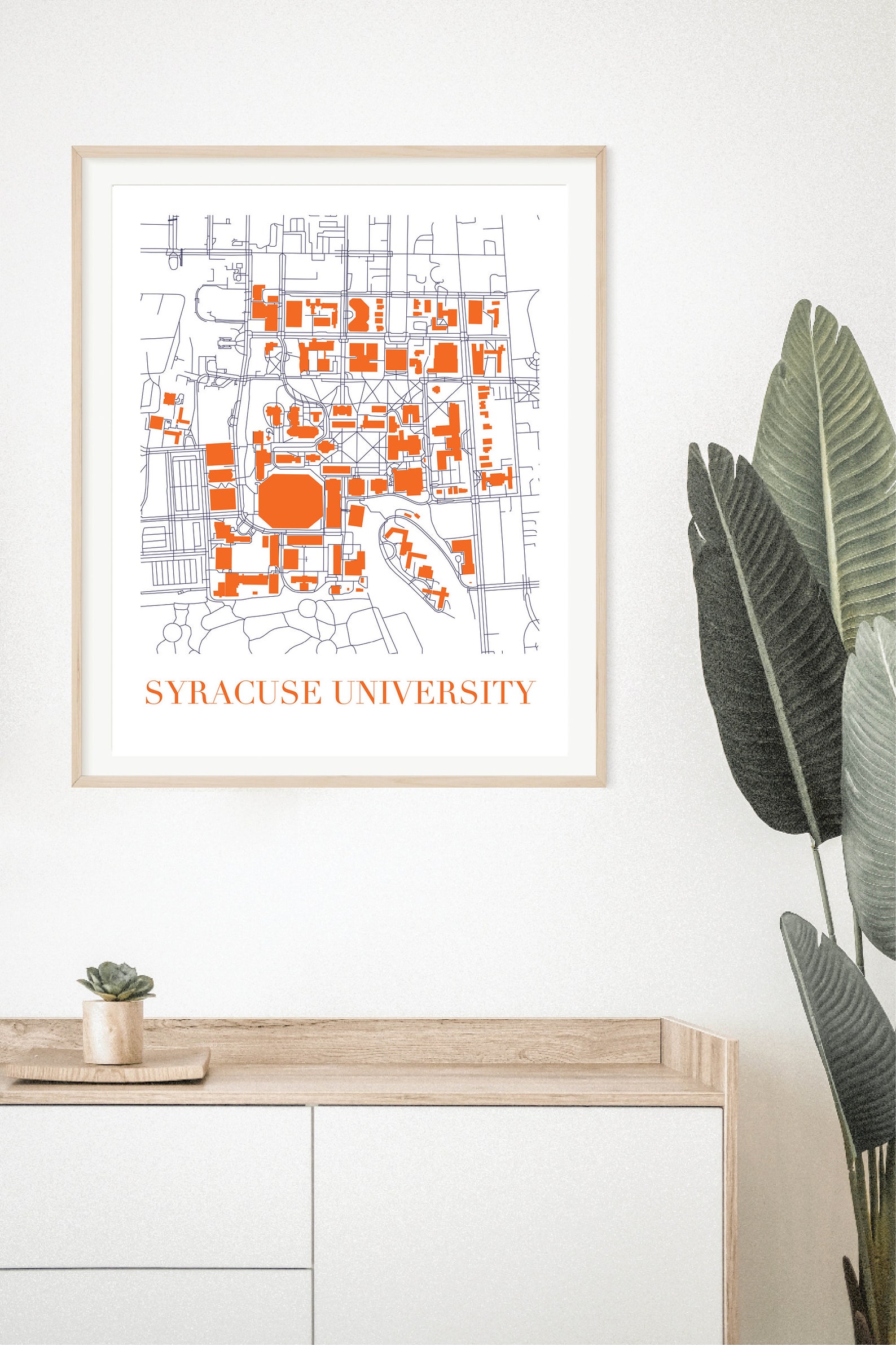 Syracuse University Campus Map, Syracuse University Merch, Syracuse ...