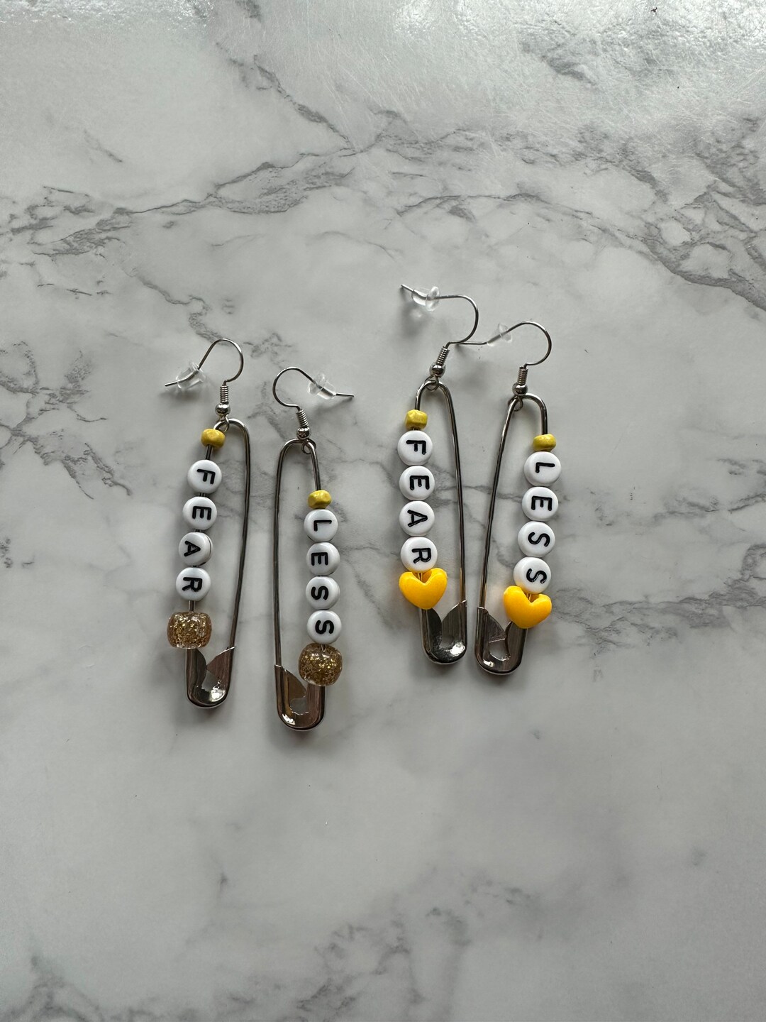 Taylor Swift FEARLESS Inspired Safety Pin Earrings - Etsy