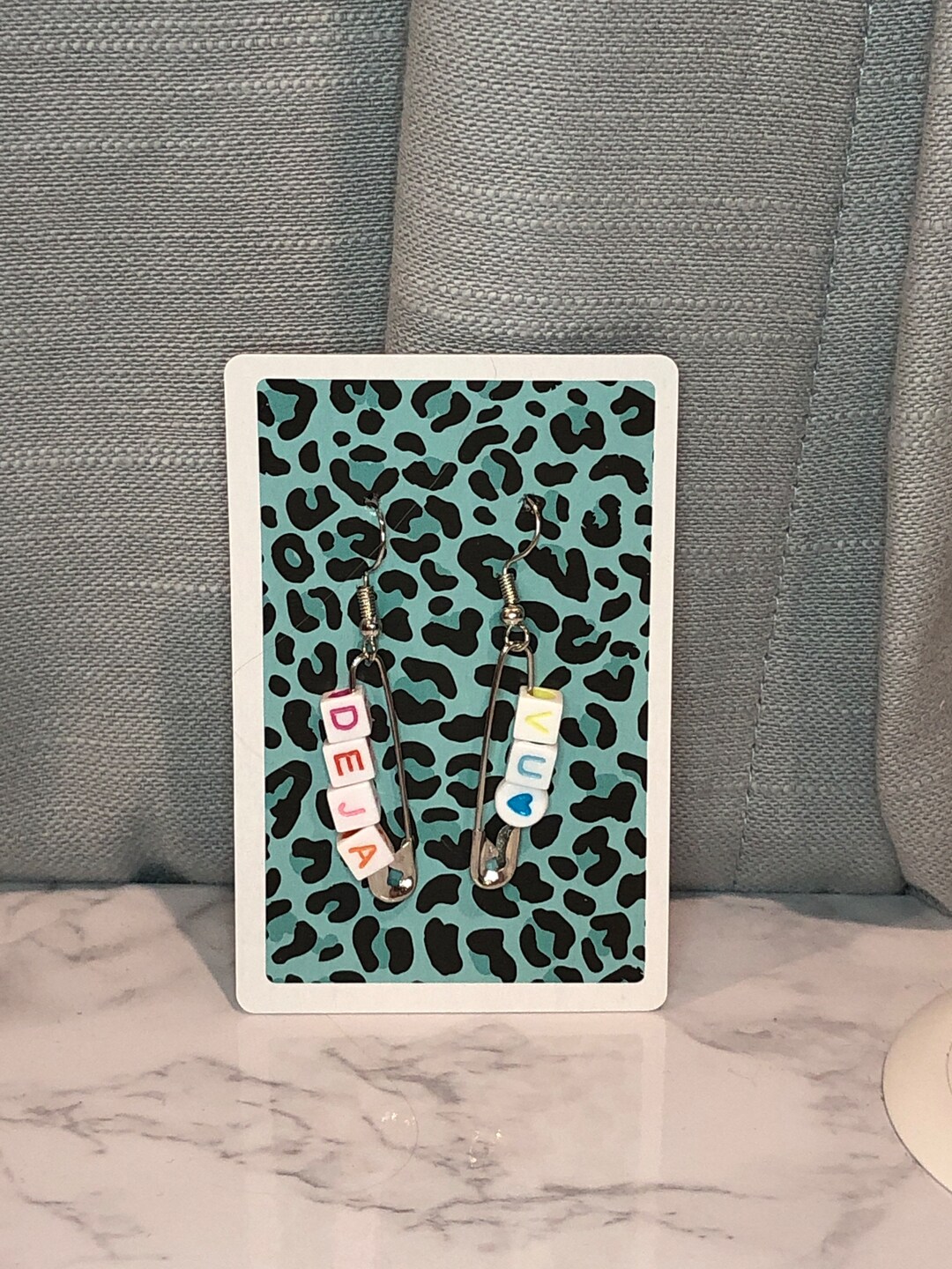 Super Cute Deja Vu Dangle Earrings With A Heart - Etsy