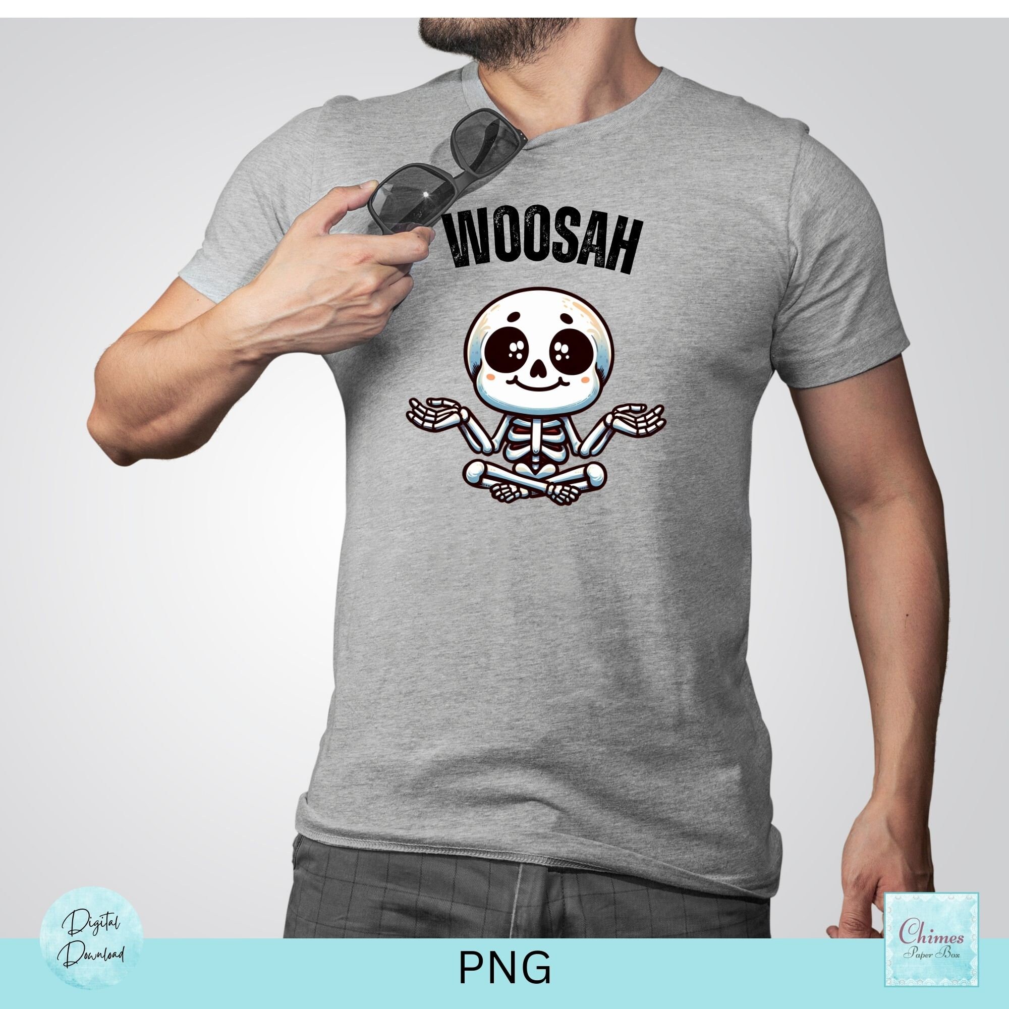 Unisex Woosah Skeleton Png, Woosah Calm Yoga Relax Exhale, Woosah Bride ...