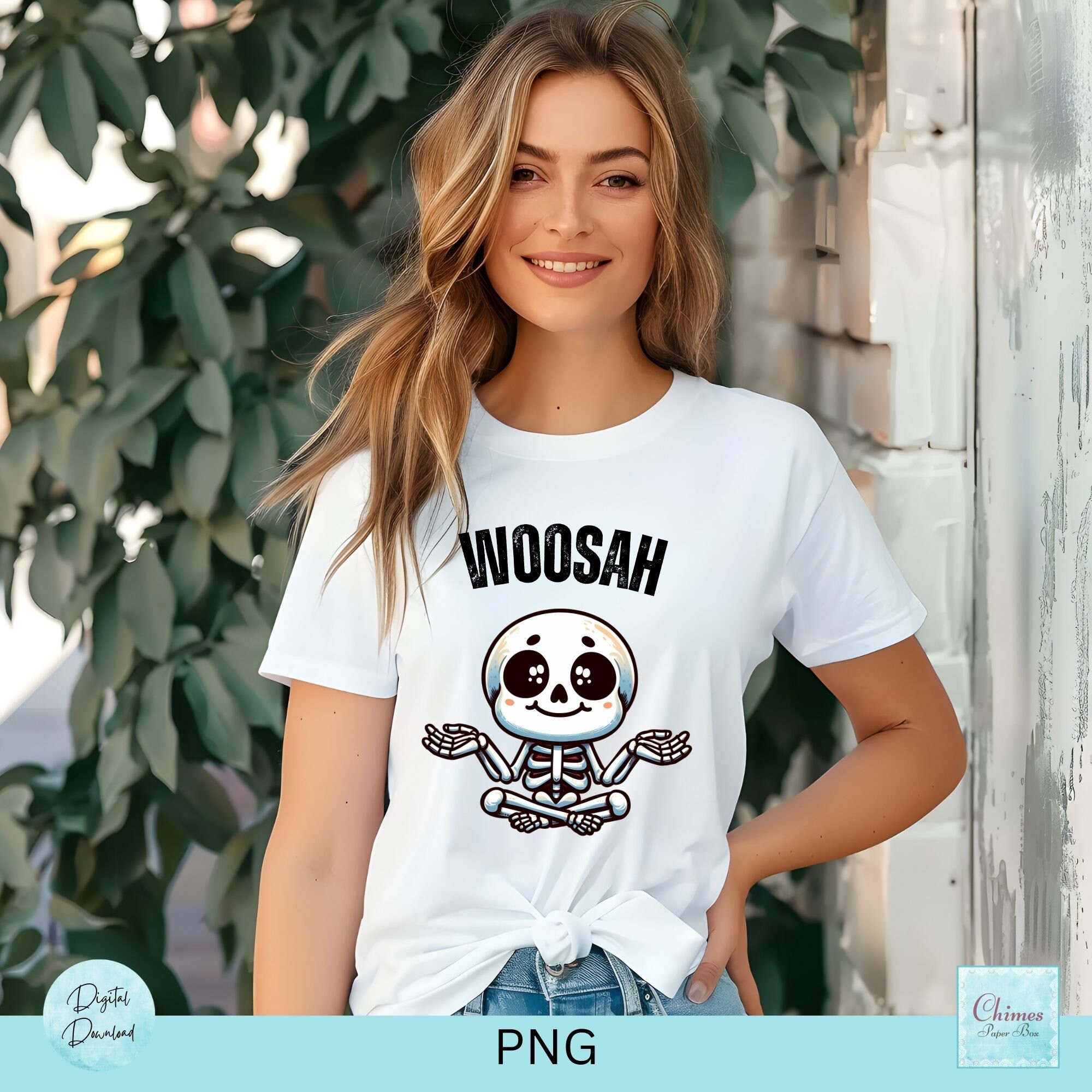 Unisex Woosah Skeleton Png, Woosah Calm Yoga Relax Exhale, Woosah Bride ...