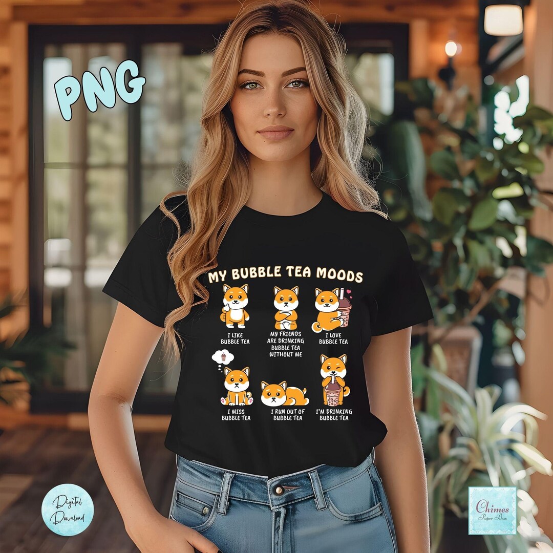 My Boba Tea Moods Png, Funny Boba Tea Png, Anime Japanese Kitten Moods ...