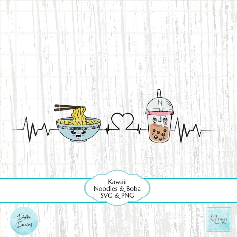 Boba & Noodle Svg Png, Ramen and Boba Tea, Asian Foods Png, Bubble Tea ...