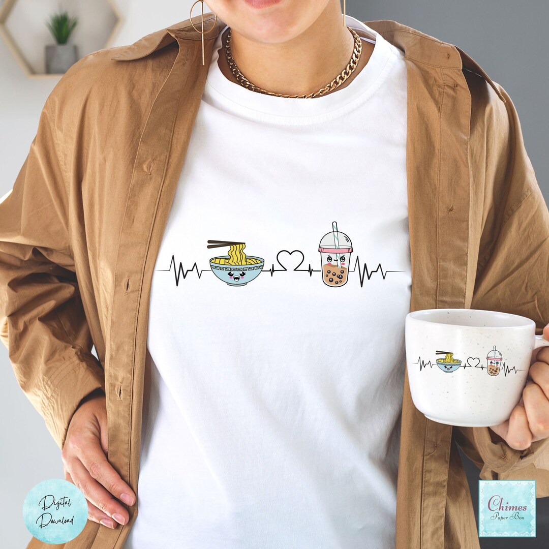 Boba & Noodle Svg Png, Ramen and Boba Tea, Asian Foods Png, Bubble Tea ...