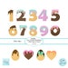Dripping Waffle Ice Cream Birthday Numbers Clipart, Ice Cream Waffle ...