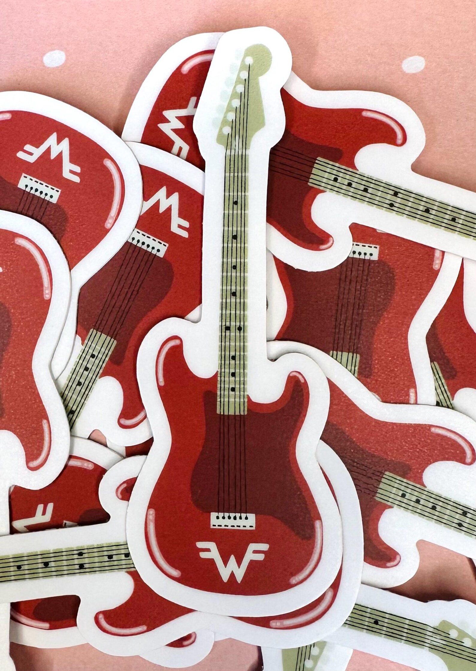 Weezer Electric Guitar 3" Vinyl Sticker - Etsy
