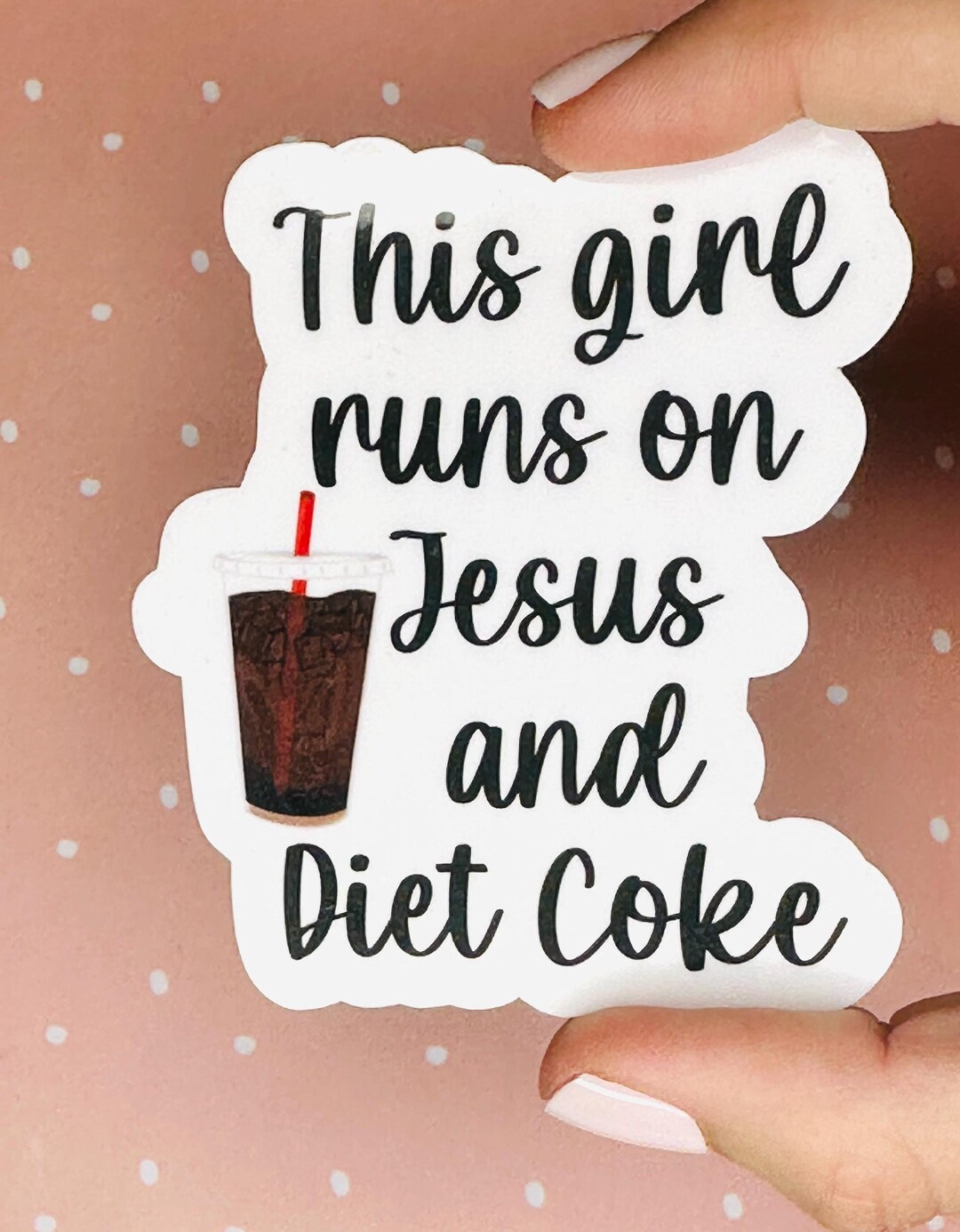 Jesus and Diet Coke Vinyl Sticker - Etsy