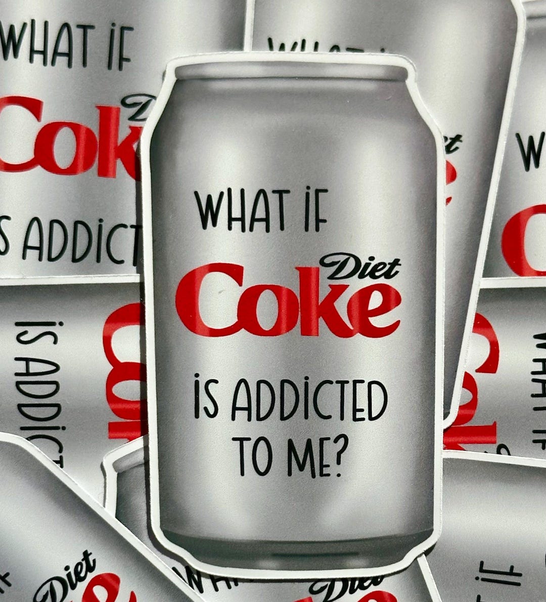Diet Coke Addiction Vinyl Sticker - Etsy
