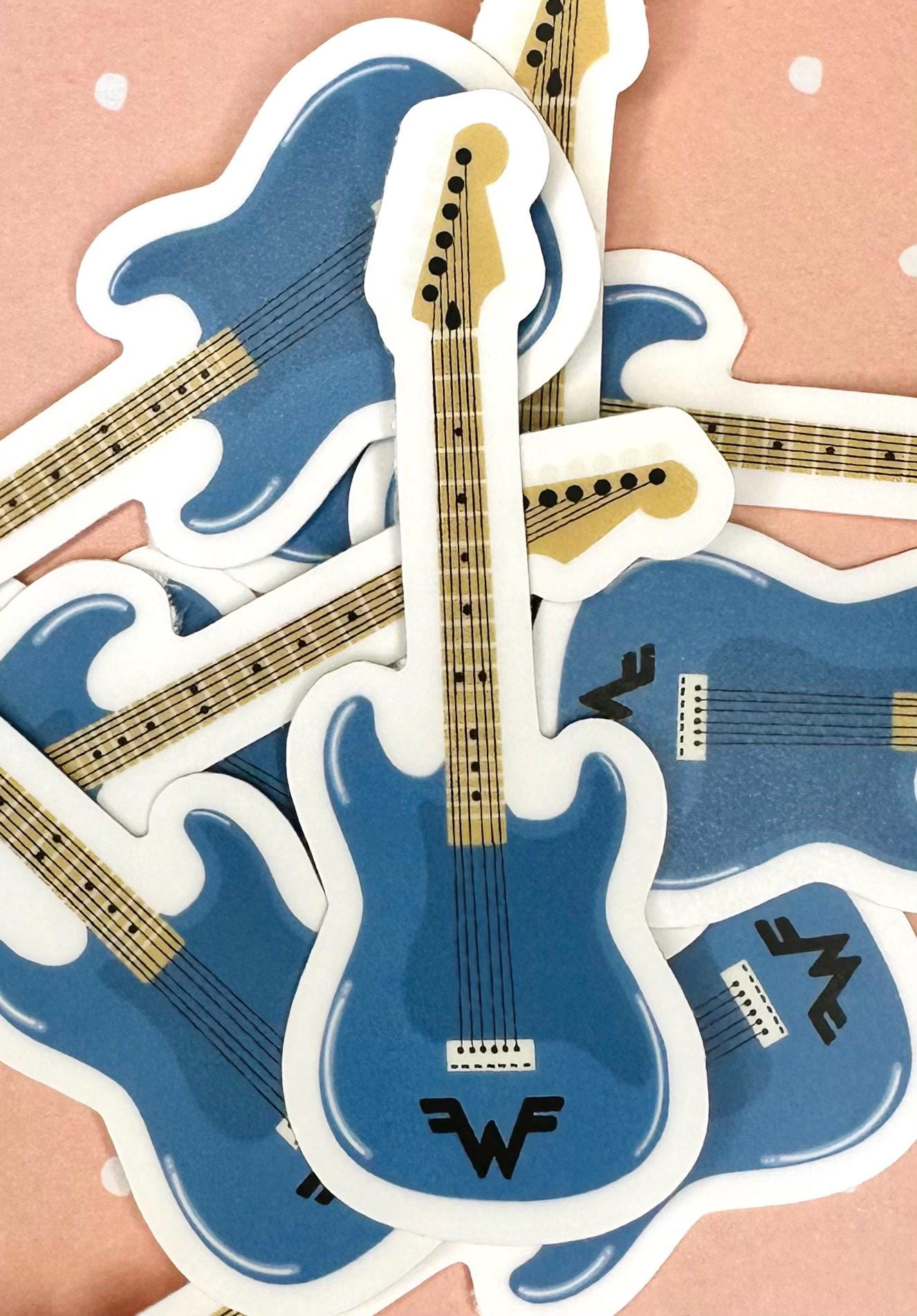 Weezer Electric Guitar 3" Vinyl Sticker - Etsy