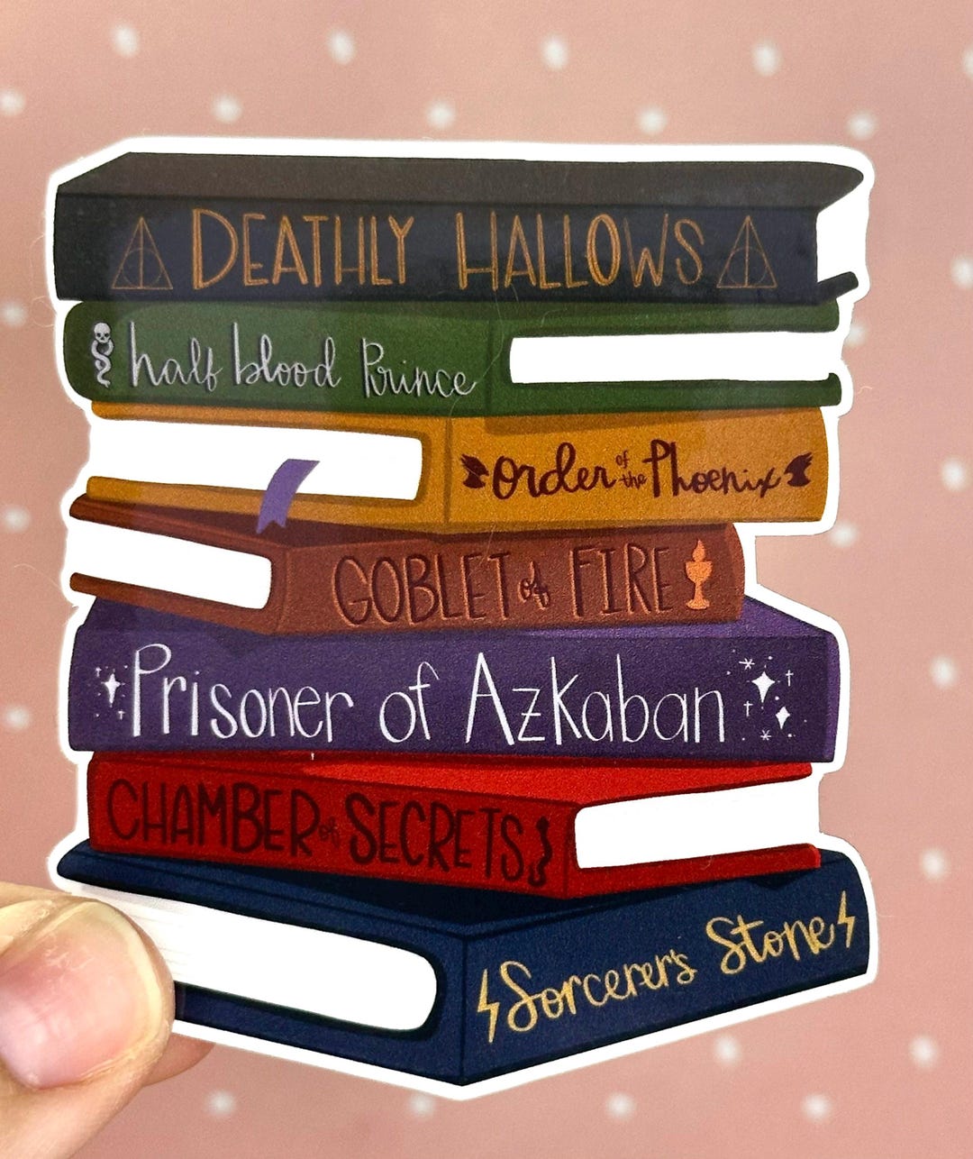 Magical Book Stack Vinyl Sticker - Etsy