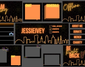 Orange Neon Overlay - Etsy