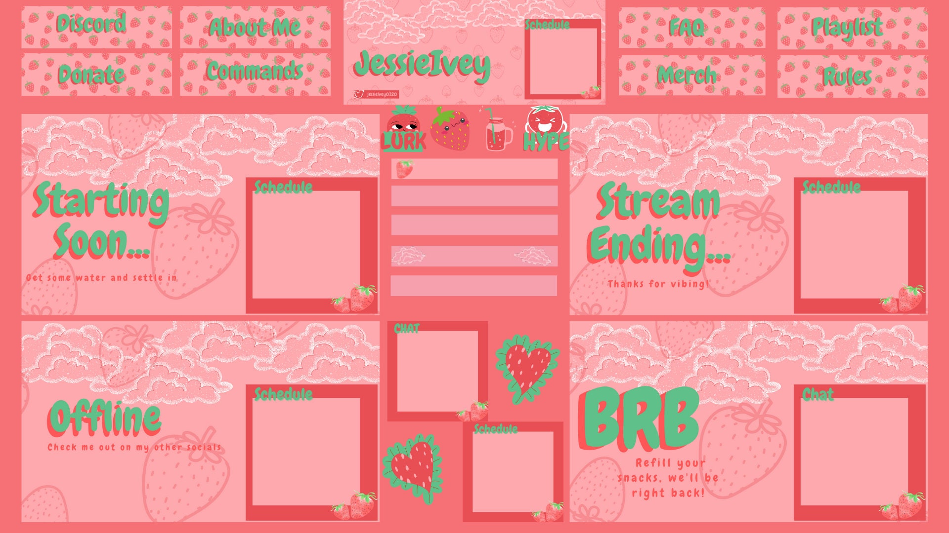 Strawberry Overlay - Etsy