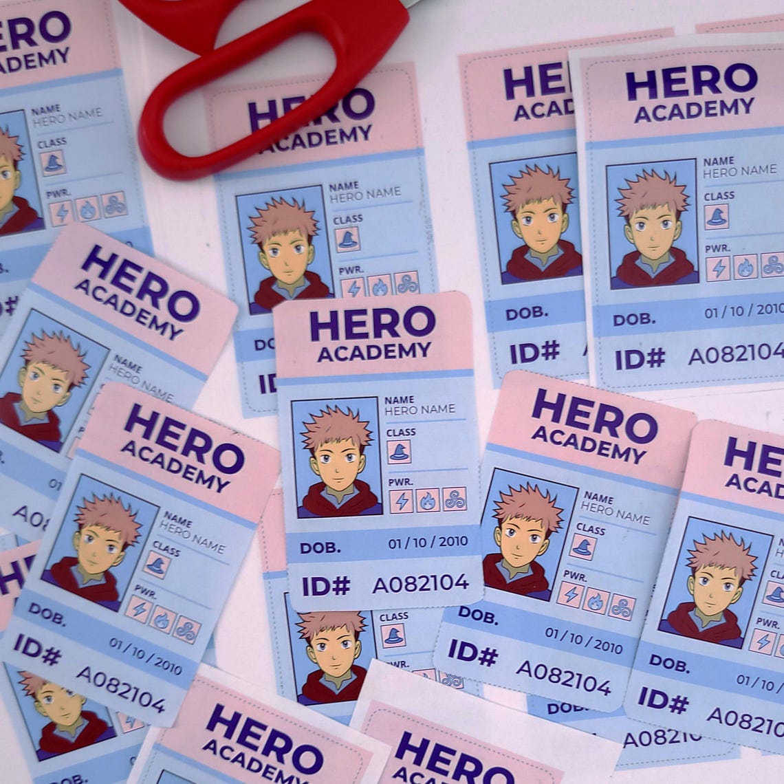Editable Cosplay ID Card Template: Anime, Gamer (PSD, Digital Download ...